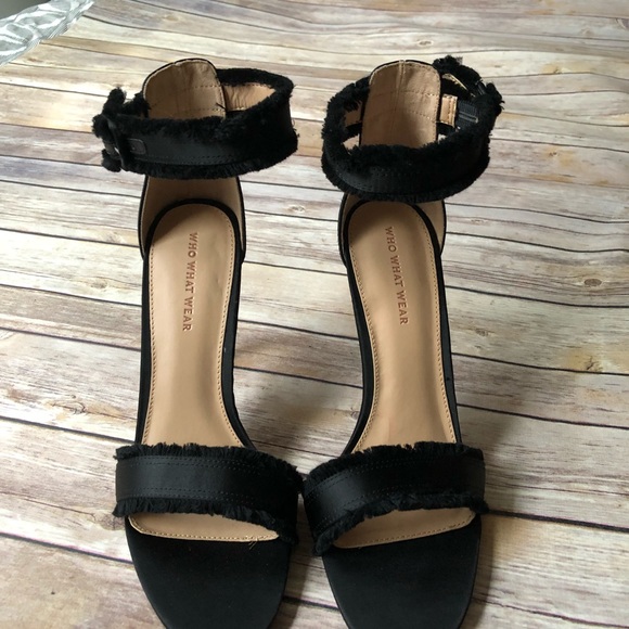 Shoes | Black Ruffle Heels Nwot | Poshmark